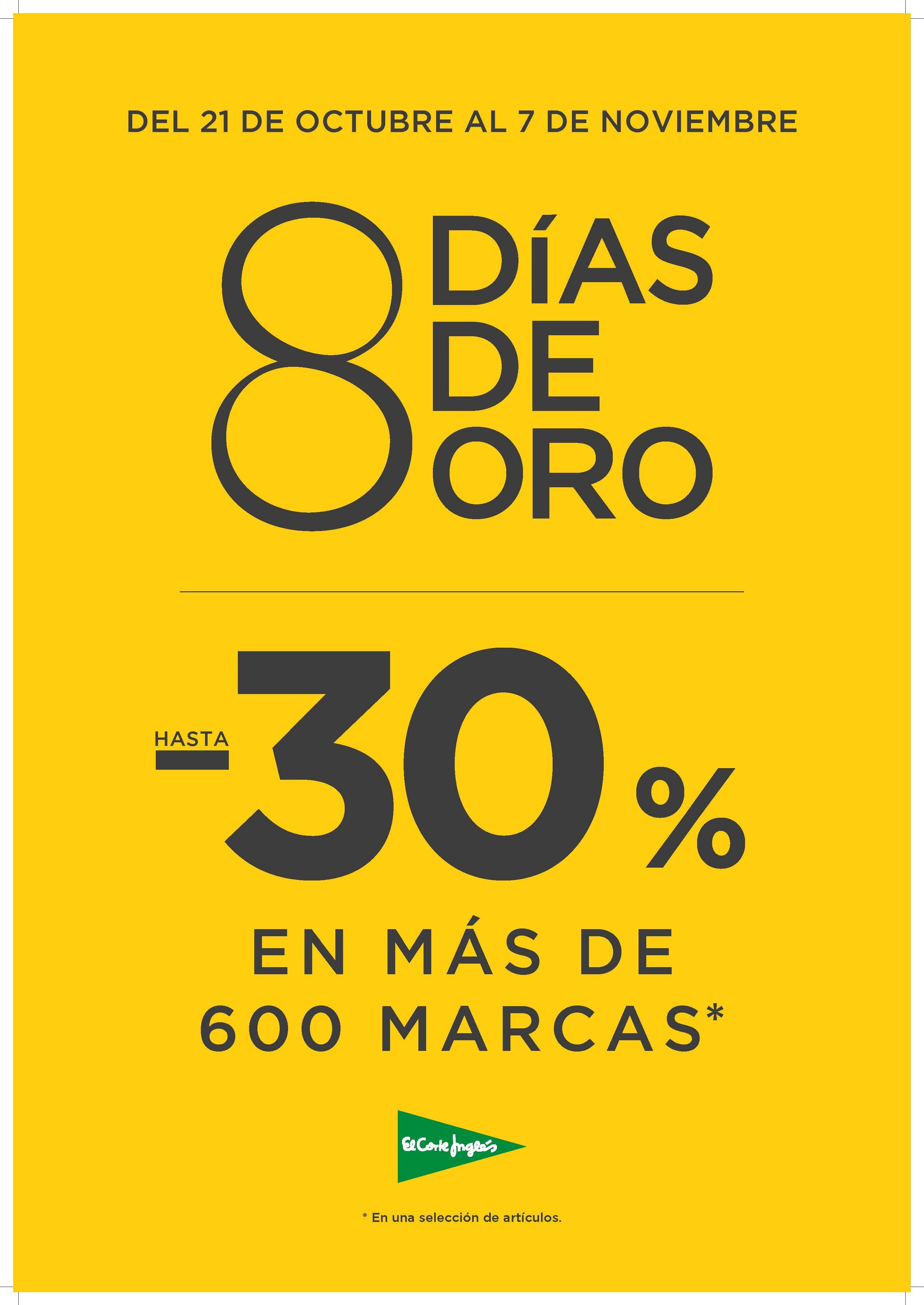 El Corte Inglés inicia sus “Ocho Días de Oro” con grandes descuentos ...