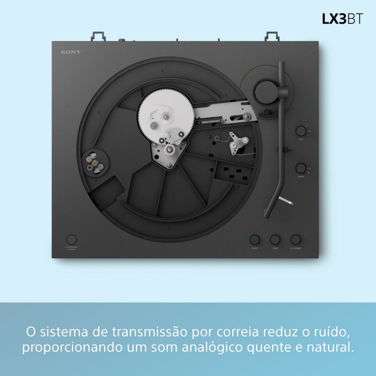 Gira-discos Sony PS-LX3BT Bluetooth e Compatibilidade com Qualcomm aptX ...