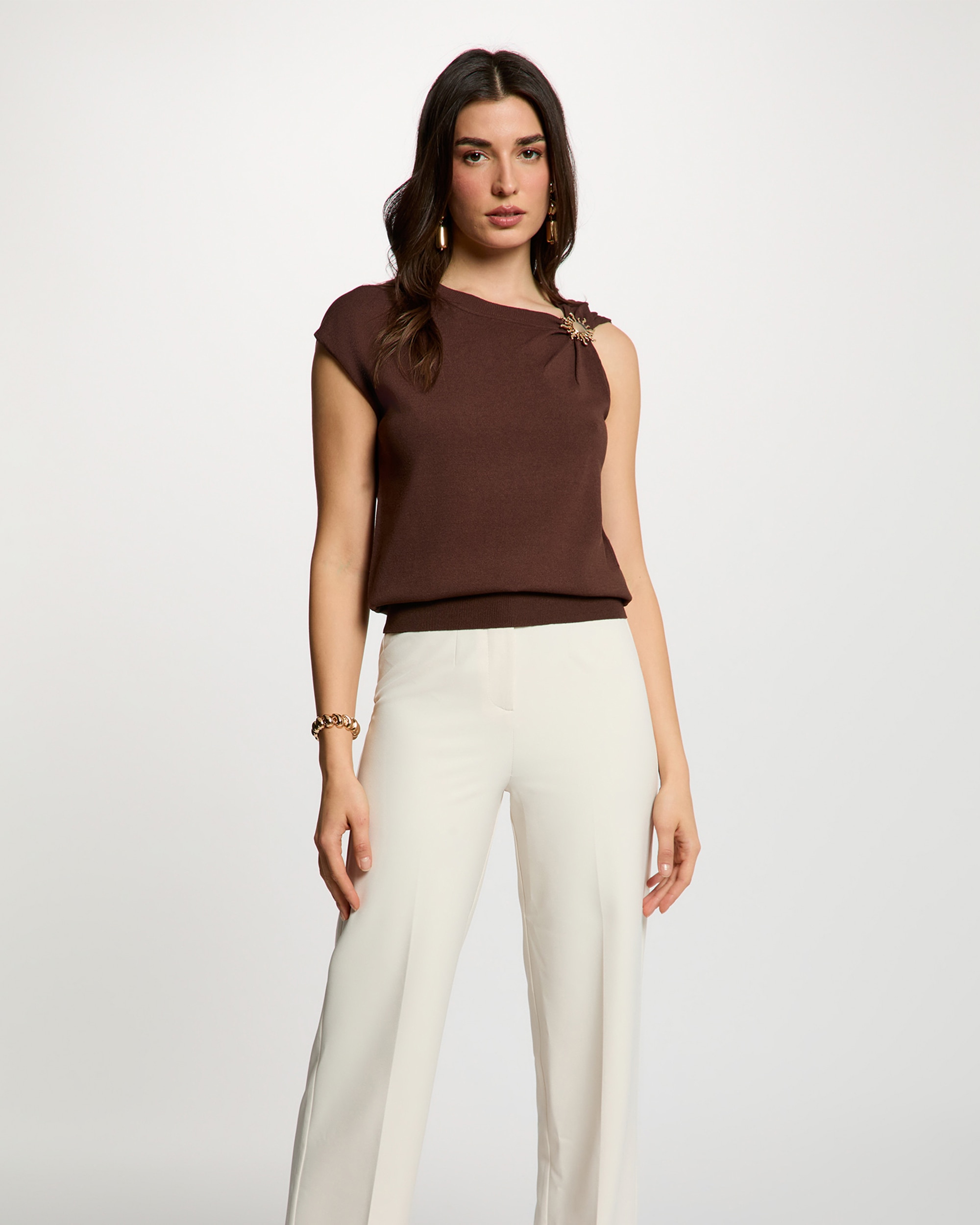 Top Assimétrico com Charme no Ombro · Morgan · El Corte Inglés
