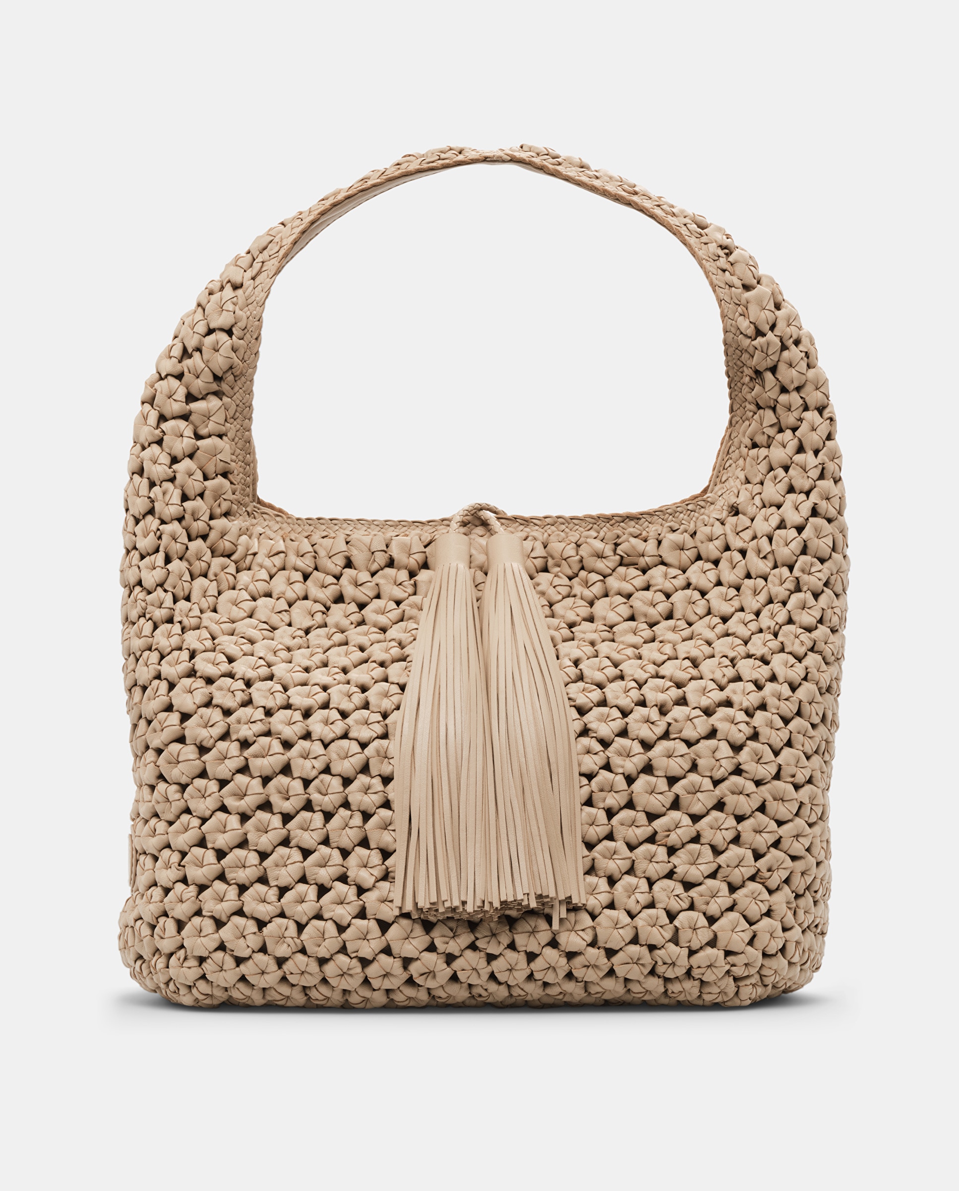 Mala Hobo Noodbag de Pele de Cordeiro Bege · Lottusse · El Corte Inglés