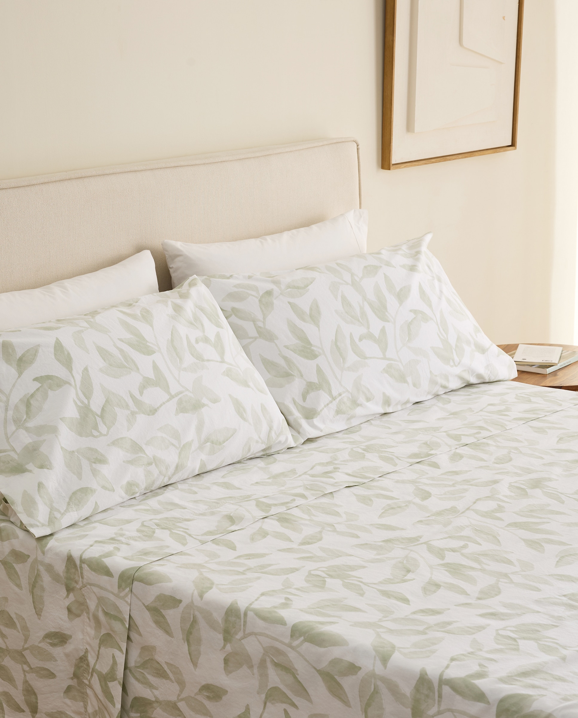 Juego de sábanas algodón Sines Verde Cama 135 cm · El Corte Inglés