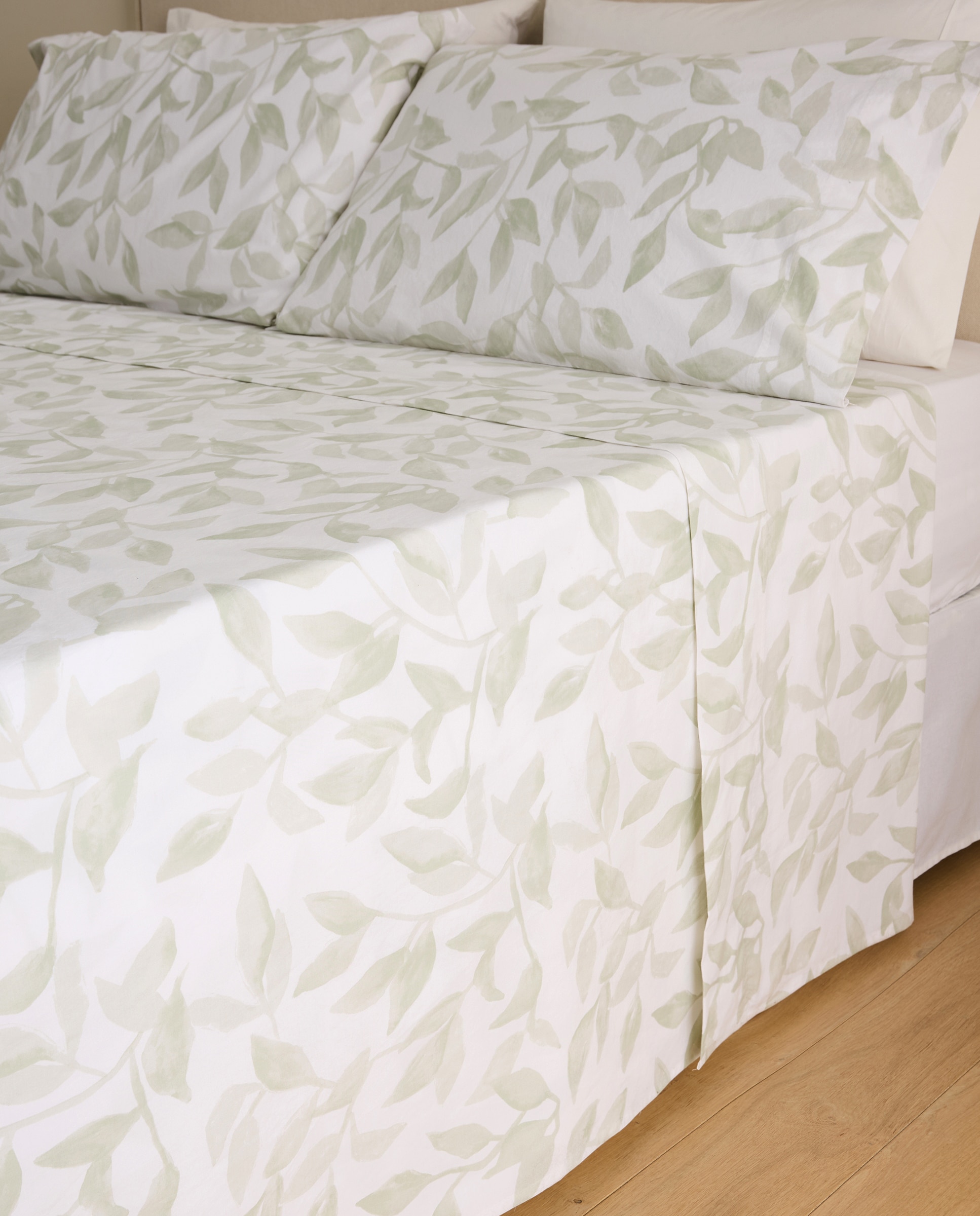 Juego de sábanas algodón Sines Verde Cama 135 cm · El Corte Inglés