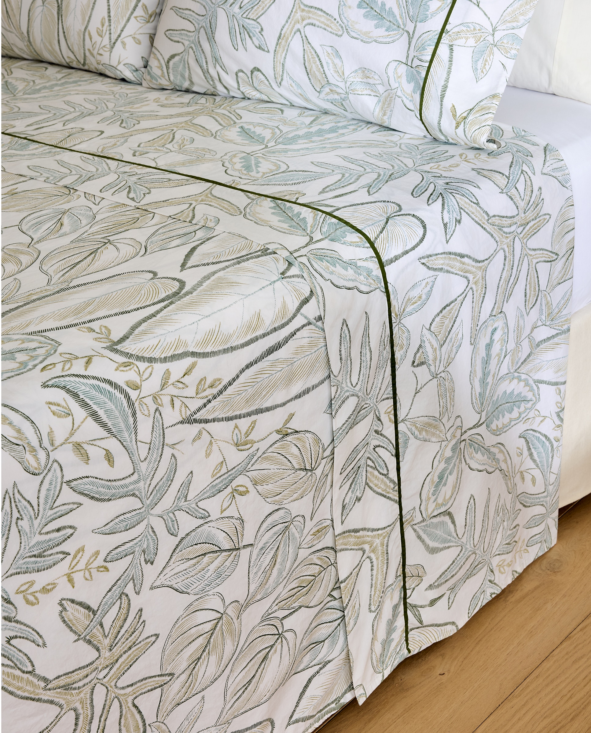 Juego de sábanas algodón Icana Verde Cama 180 cm · El Corte Inglés