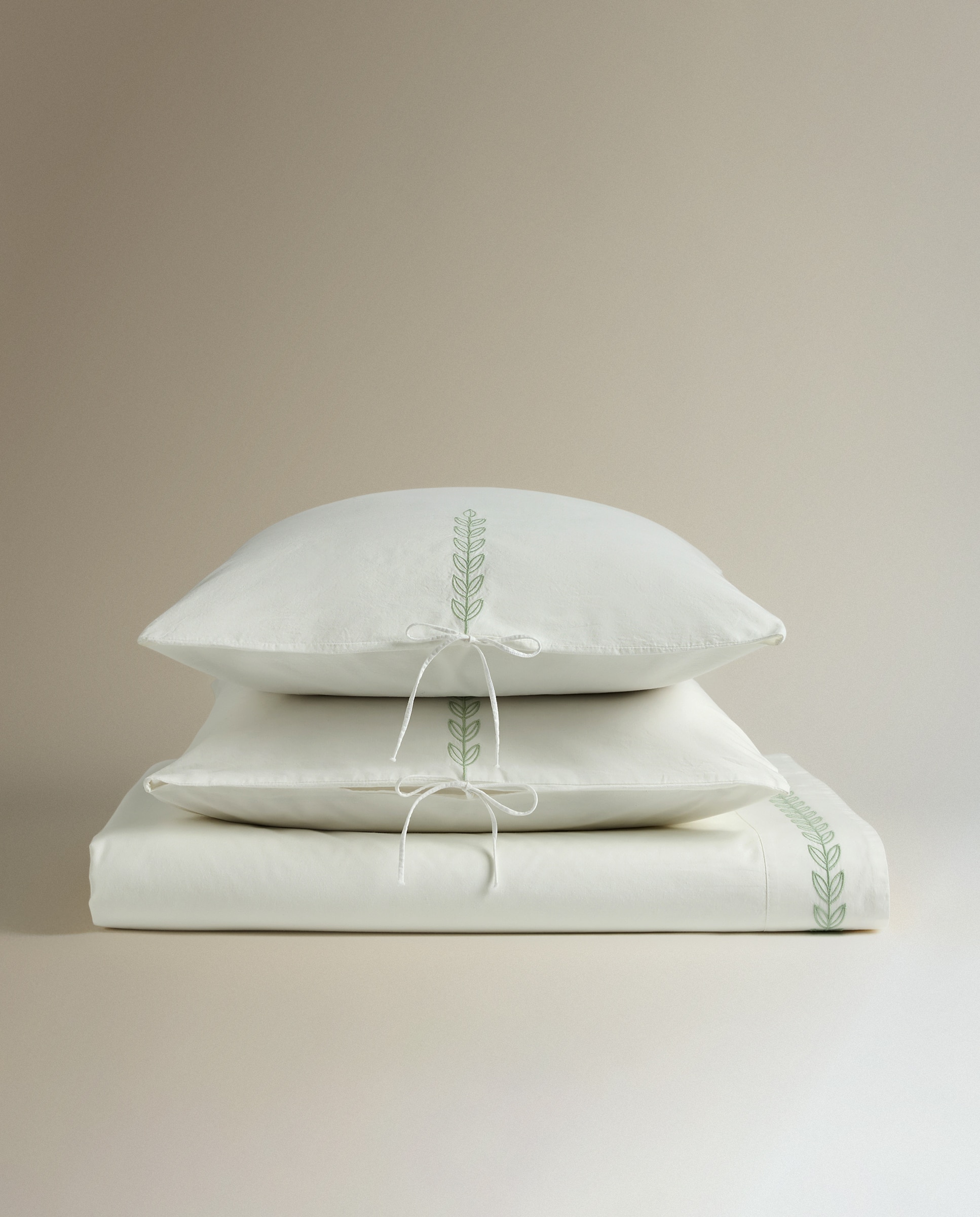 Juego de sábanas algodón Noemie Verde Cama 180 cm · El Corte Inglés