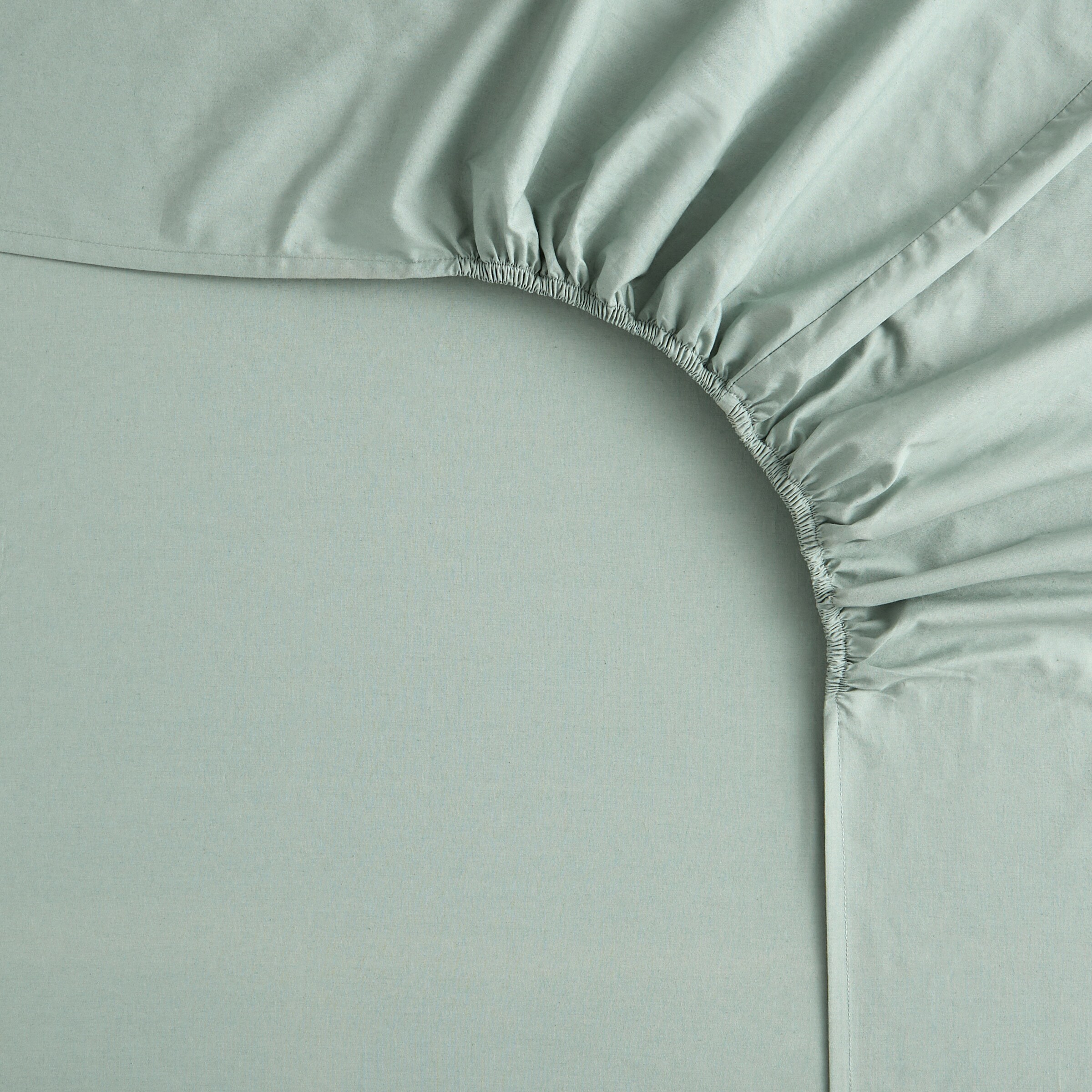 Sábana bajera Algodón Percal 200 hilos platabanda 35 cm Verde hoja Cama ...