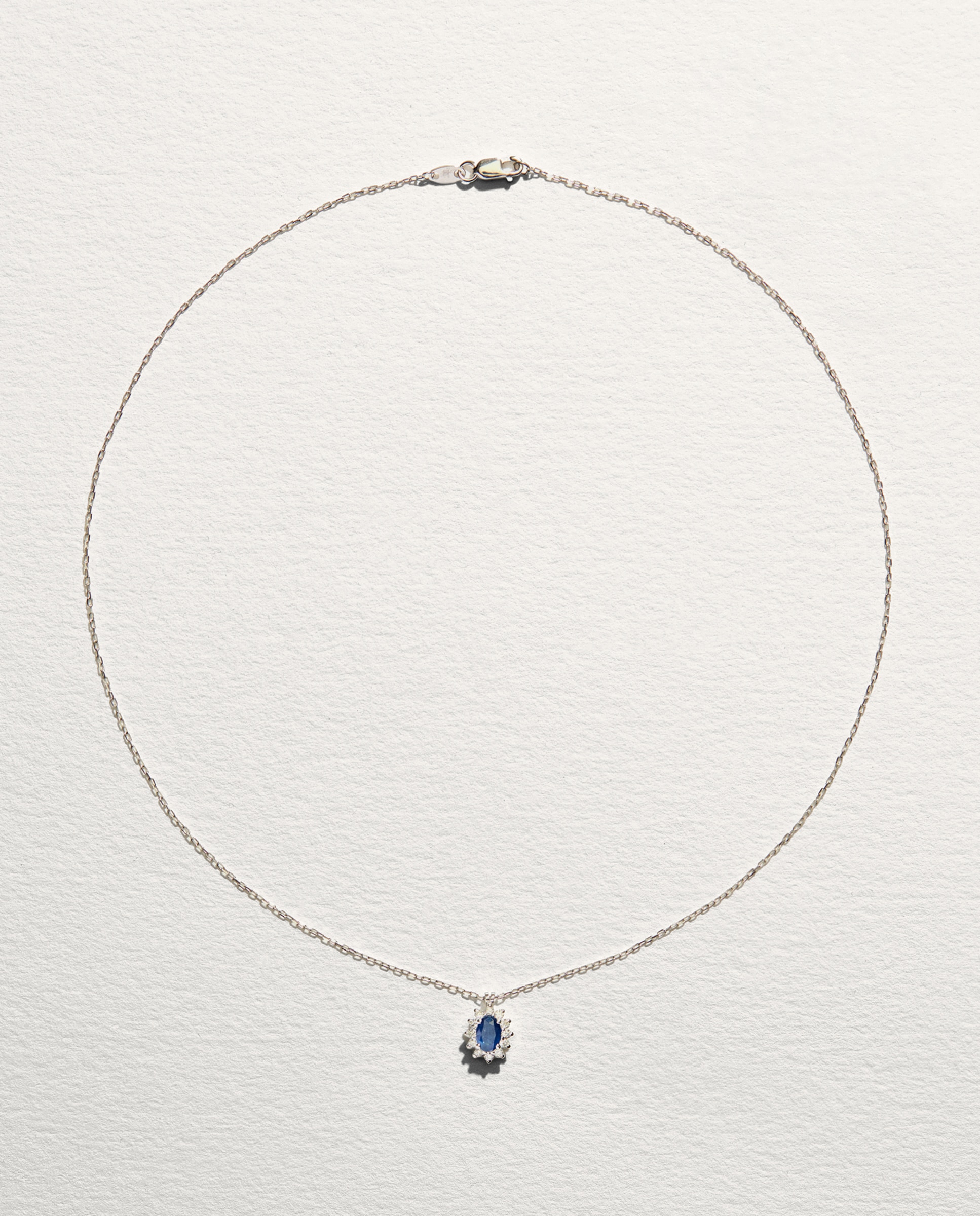 Colgante de oro con diamante y zafiro Azul · El Corte Inglés