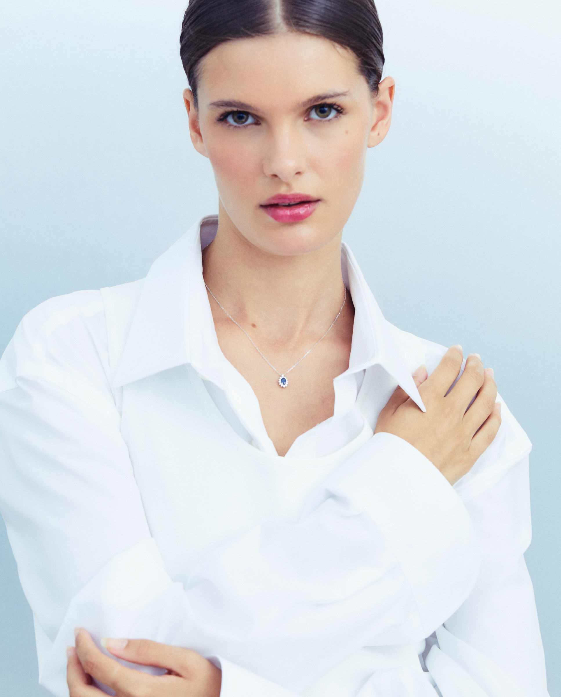 Colgante de oro con diamante y zafiro Azul · El Corte Inglés