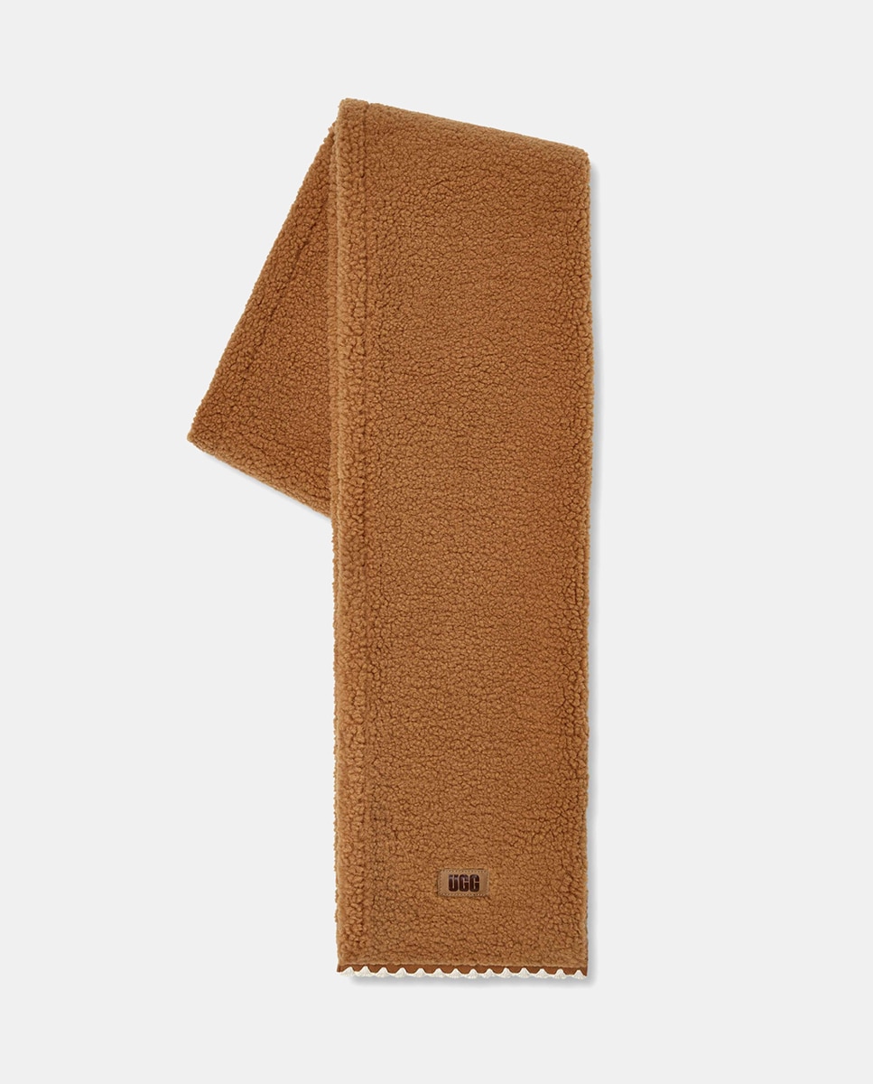 Bufanda UGG festoneada de borreguito Camel · El Corte Inglés