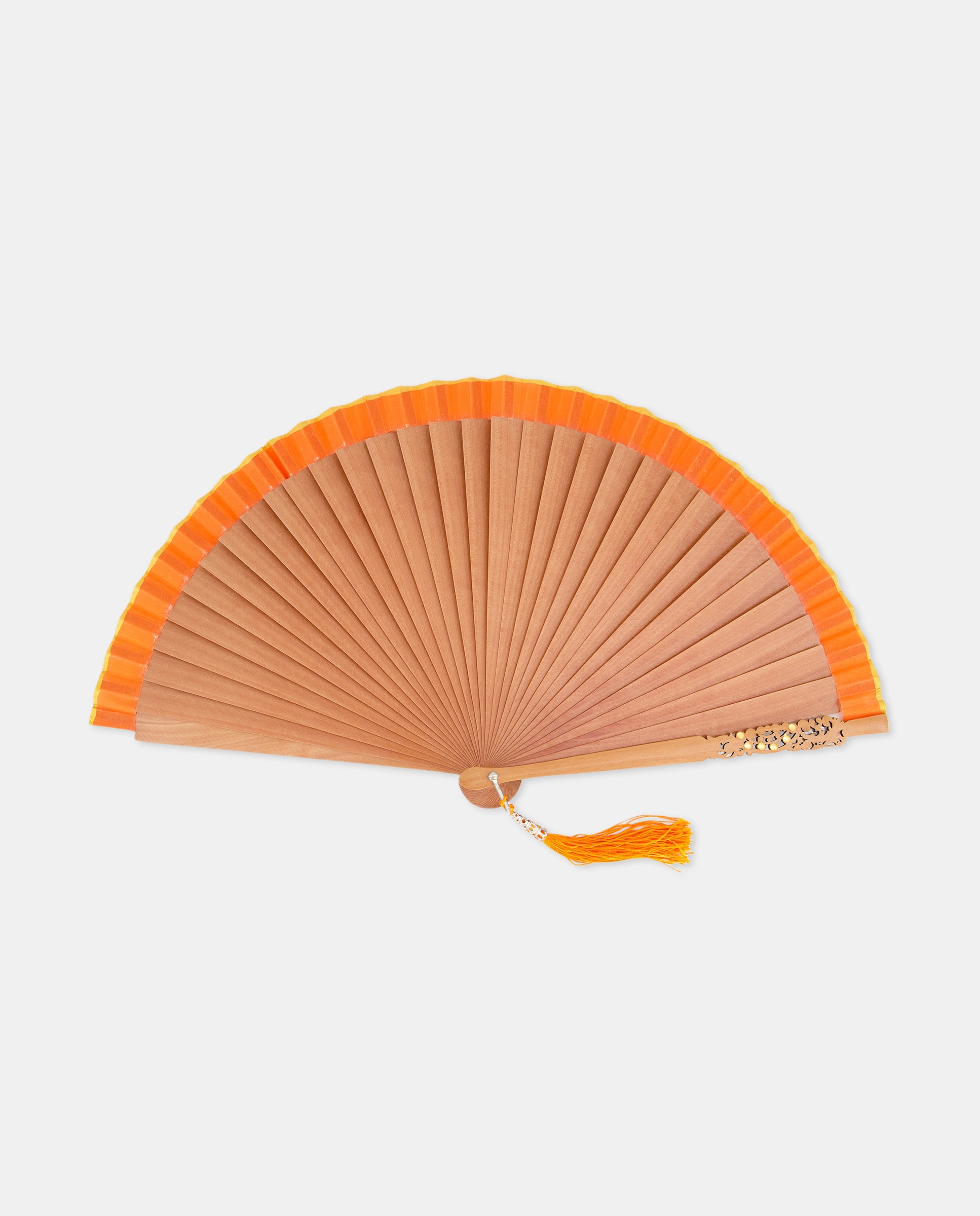 Abanico madera piedras cabera Naranja Aparisi · El Corte Inglés