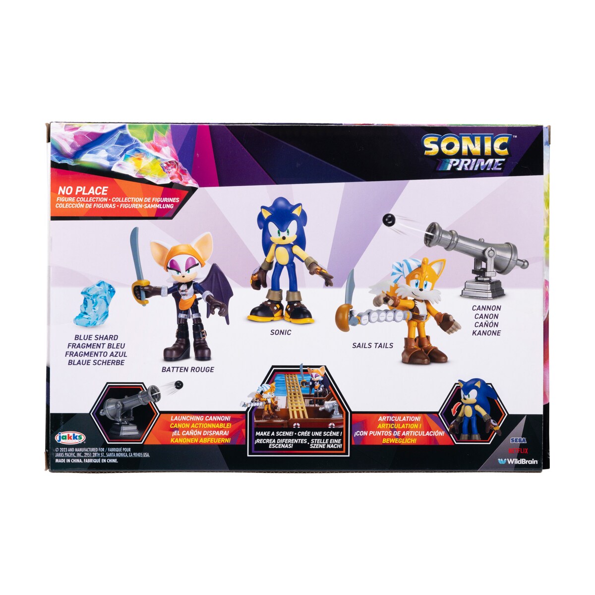 Multipack de 3 Figuras de colección 6 cm Serie 2 Sonic Prime Sega ...