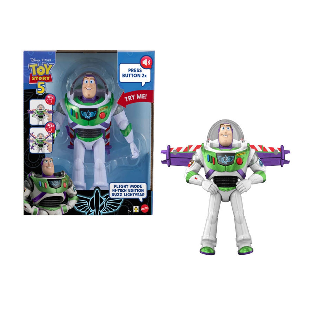 Figura 12 pulgadas Deluxe Multi Buzz Parlanchín Toy Story 5 Mattel ...