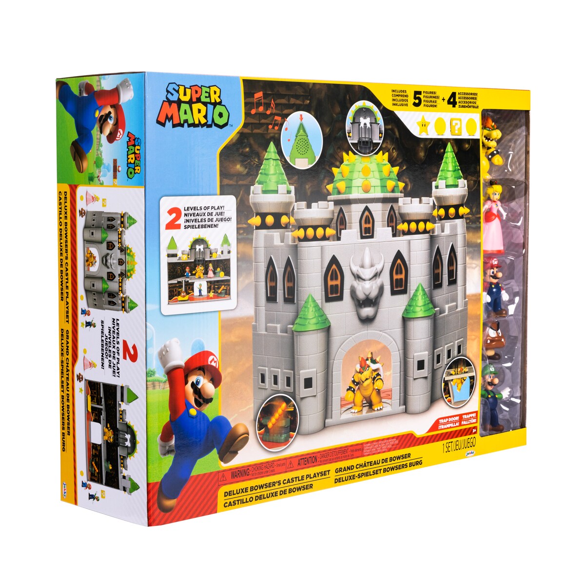 Playset del Castillo de Bowser con 5 Figuras 6 cm Super Mario Jakks ...