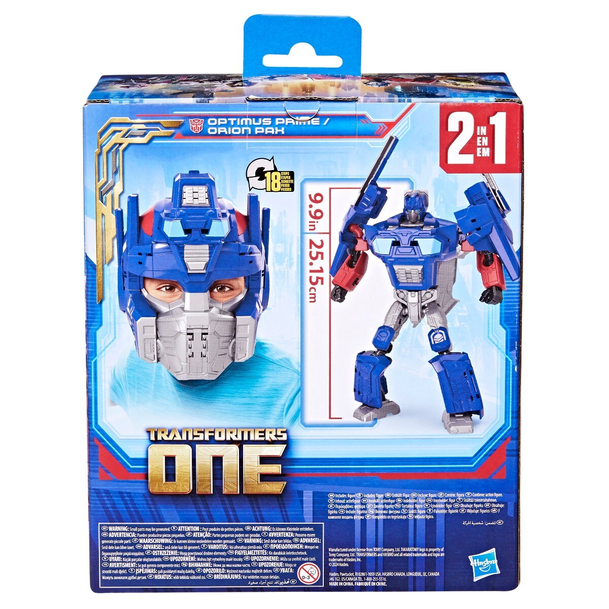 Máscara y Figura Optimus Prime (Orion Pax) Transformers One Hasbro ...