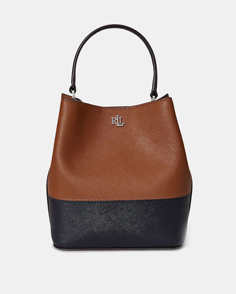 Bolso saco Reese bitono pequeño de piel · Lauren Ralph Lauren · El ...