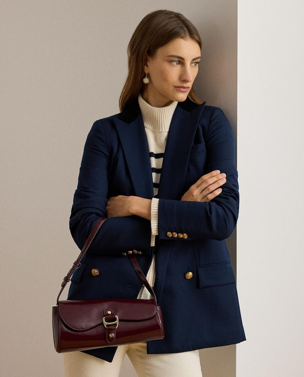 Bolso Tasha de hombro mediano de piel efecto charol. · Lauren · El ...