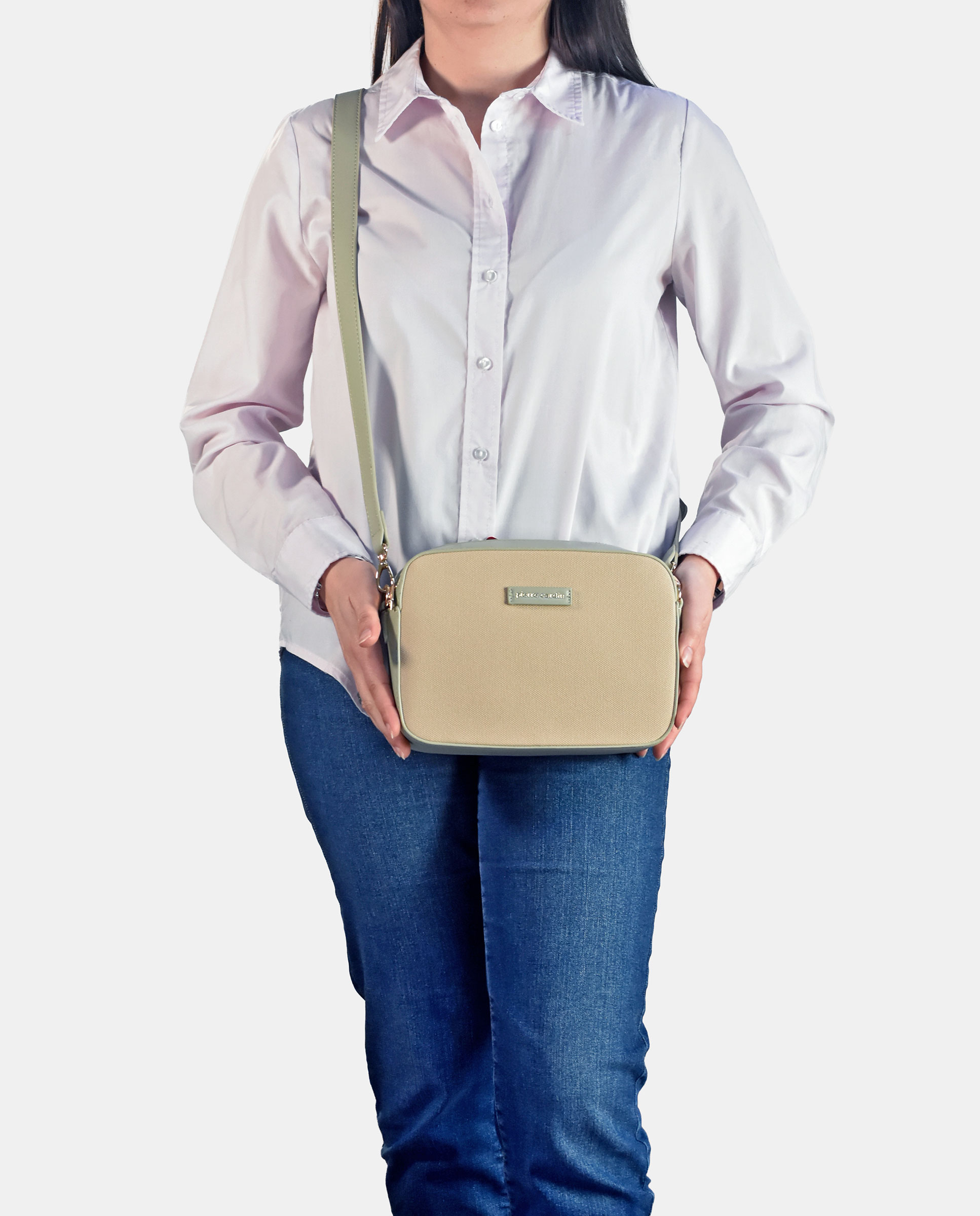 Bolso crossbody Pierre Cardin con bandolera desmontable en P.U. Verde ...