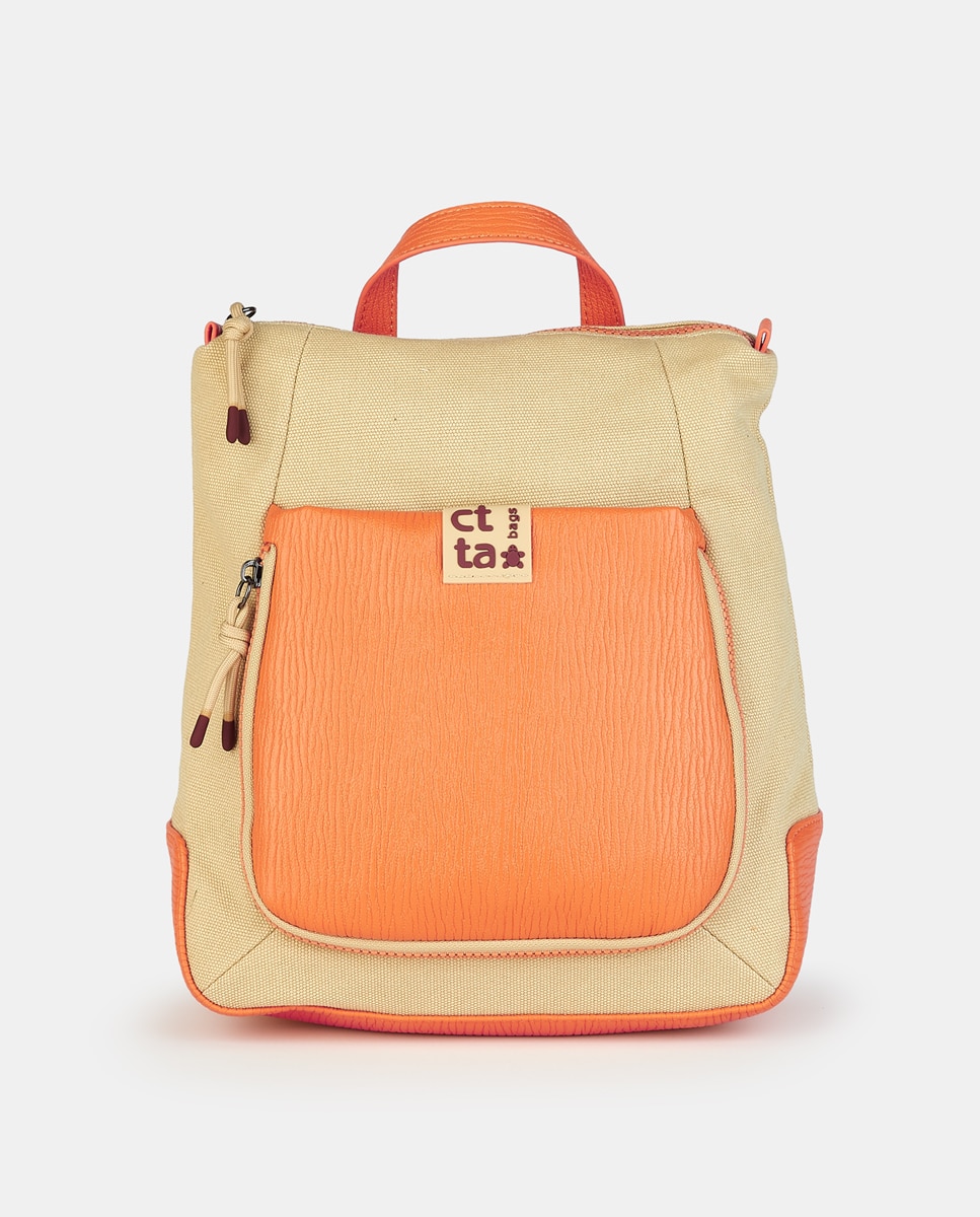 Mochila con cremallera Naranja Caminatta · El Corte Inglés
