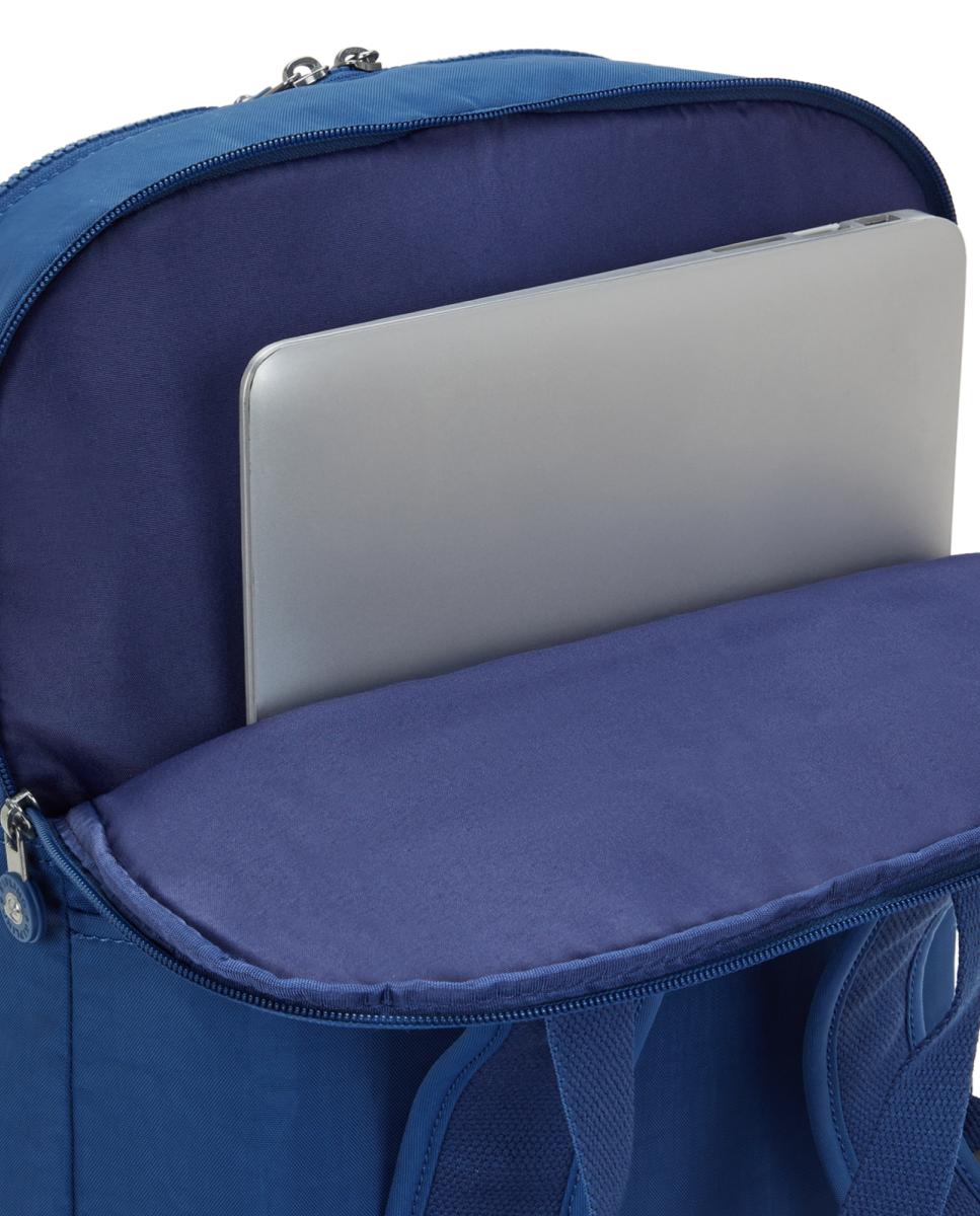 Mochila grande con protección para portátil Azul Kipling · El Corte Inglés