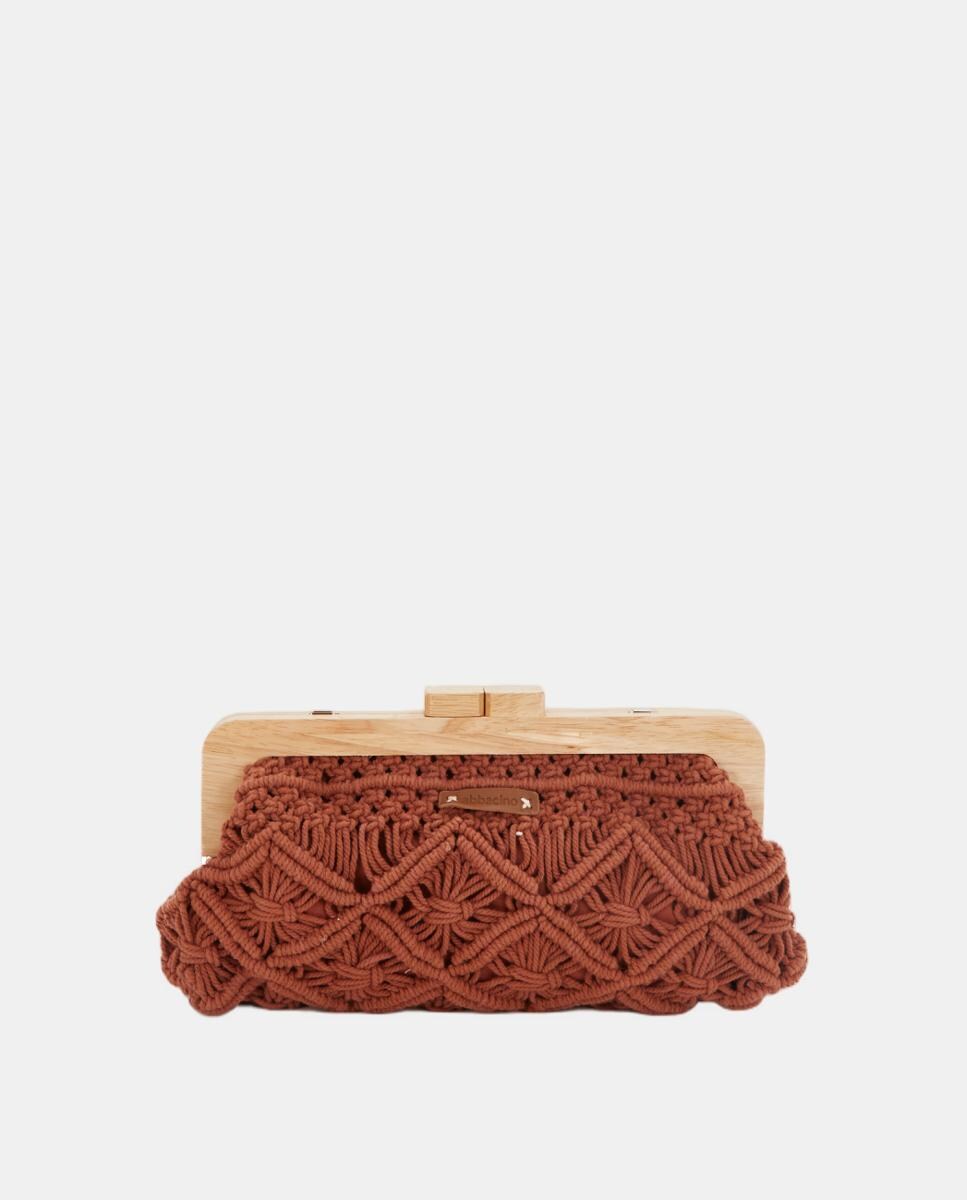 Clutch Oceans Diary en macramé terracota · Abbacino · El Corte Inglés