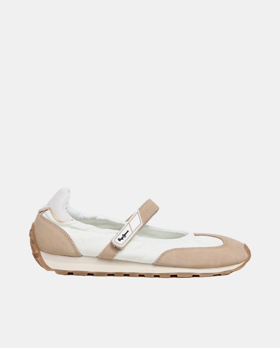 Sneaker bailarina híbrida y ligera Jane Soft W Beige Pepe Jeans · El ...