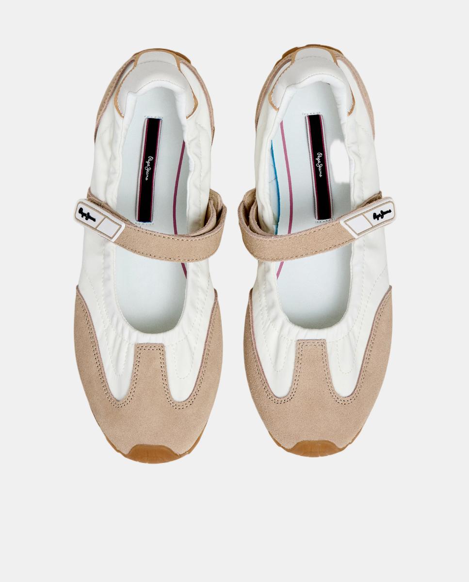 Sneaker bailarina híbrida y ligera Jane Soft W Beige Pepe Jeans · El ...