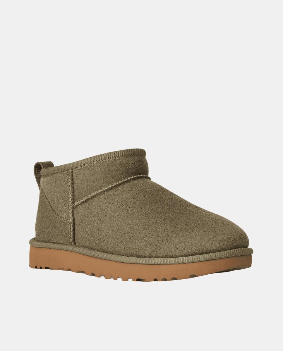 Botín plano CLASSIC ULTRA MINI de mujer en piel Twinface oveja y suela ...