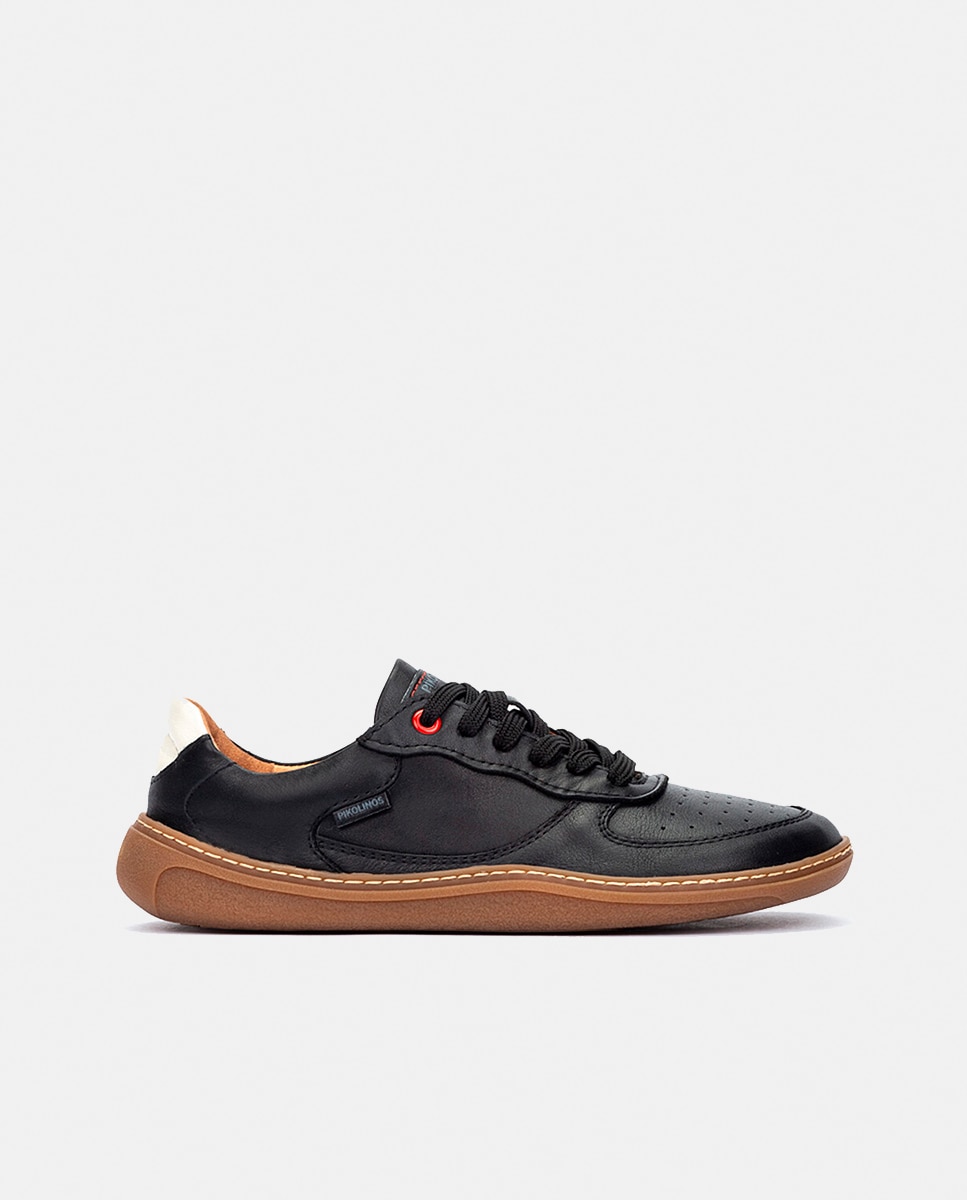 Zapatillas de piel en color Blanco Negro Pikolinos · El Corte Inglés