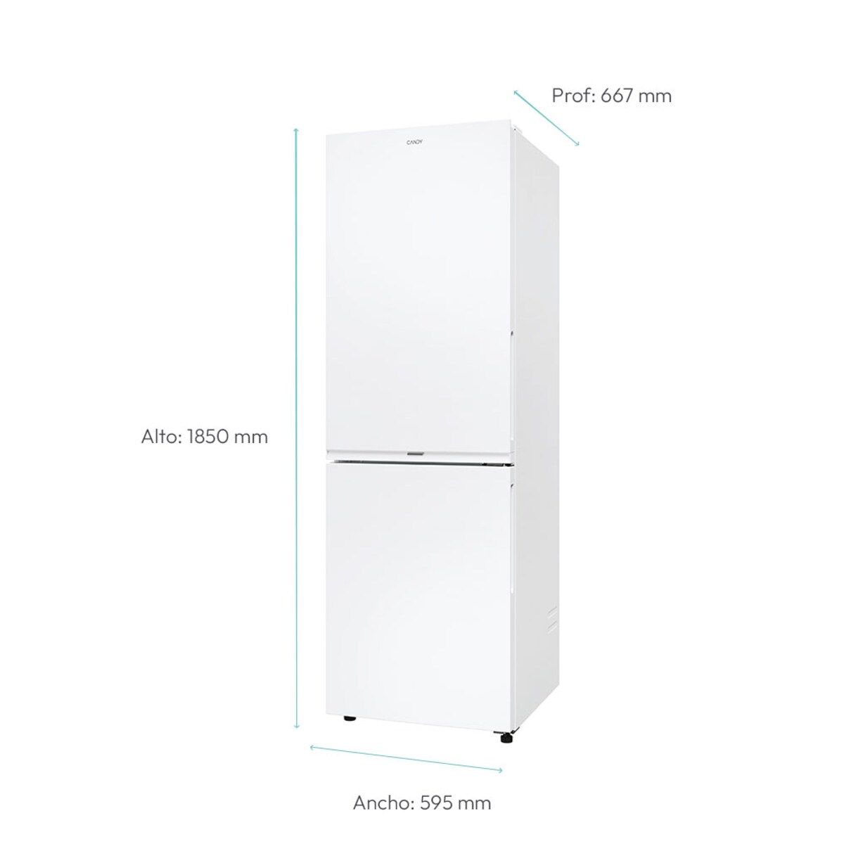Frigorífico combi Candy Total No Frost Circle+ 1,85m de alto Fresco ...