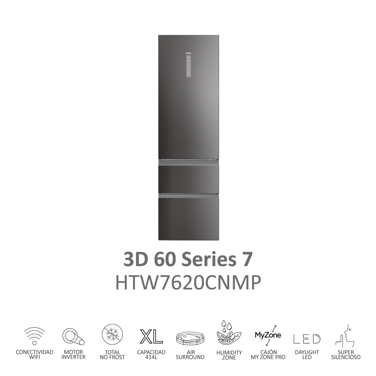 Frigorífico Combi Haier Total No Frost, WiFi 3D 60 Series 7 Pro ...
