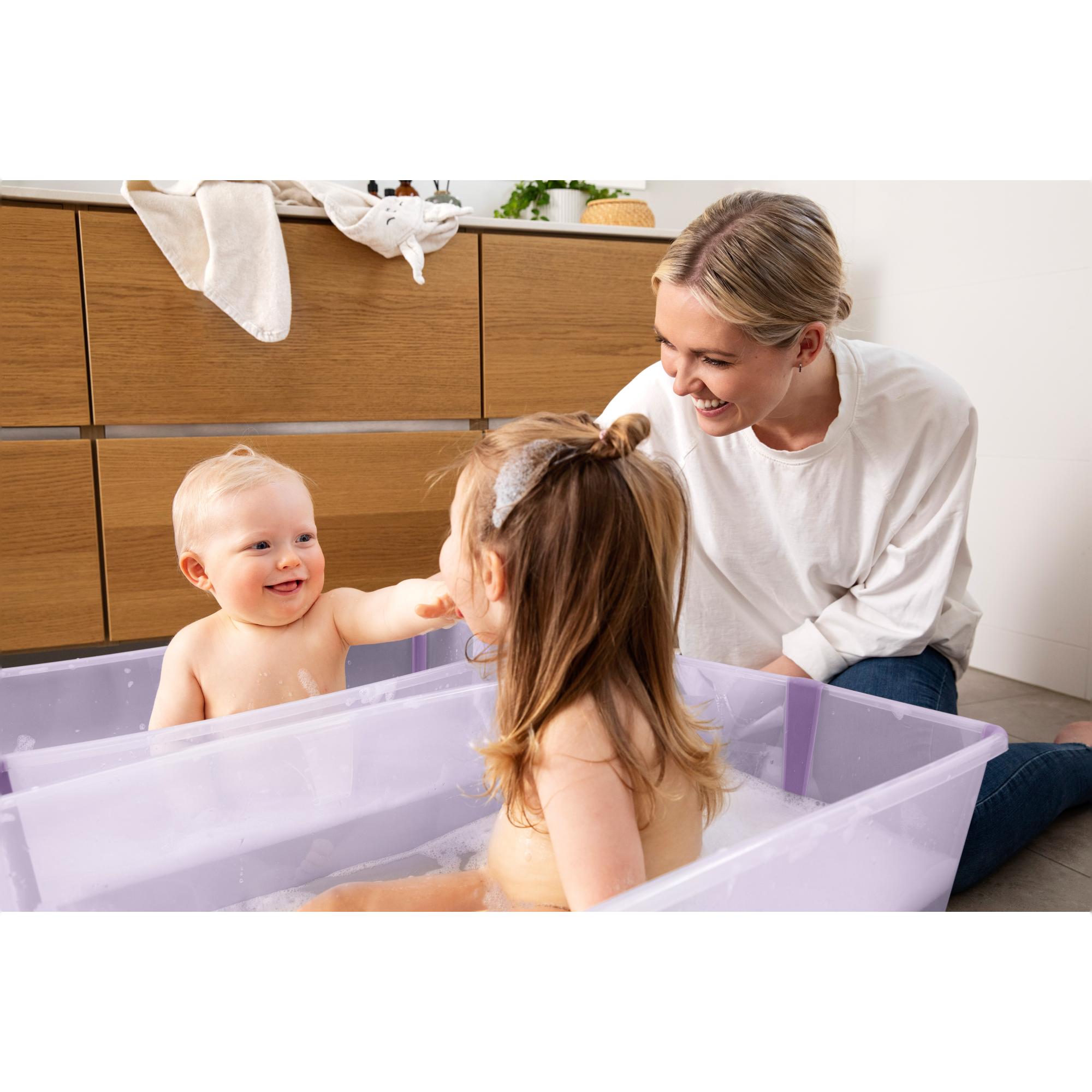 Bañera plegable XL Stokke ® Flexi Bath con tapón sensible al calor ...