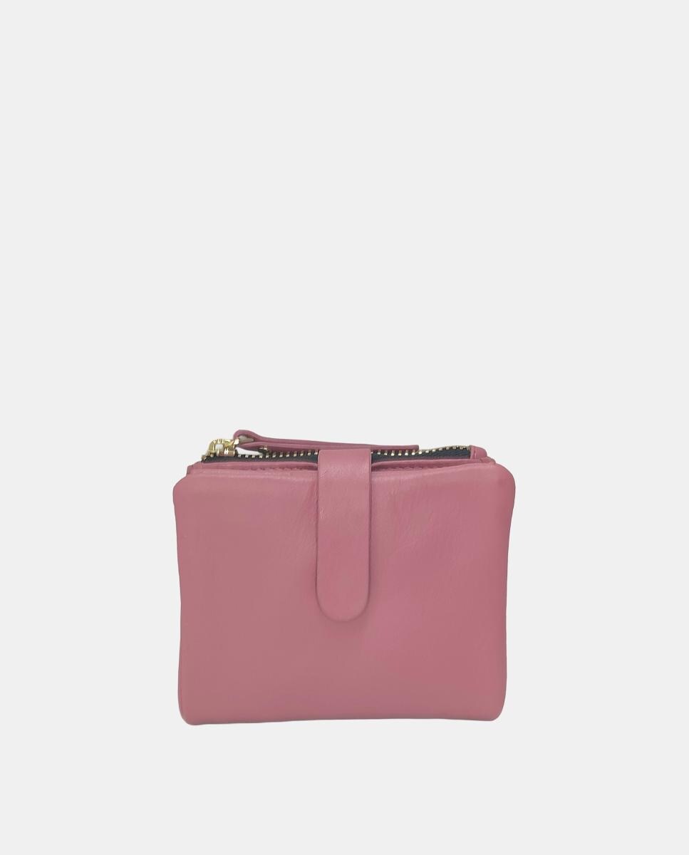 Cartera de piel Con Billetero y Monedero Colección Kayla color Hibiscus ...