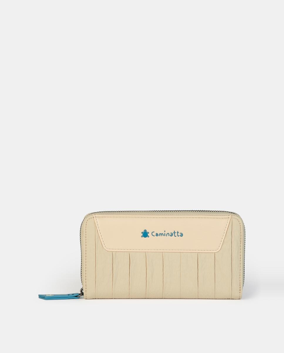Billetero cierre cremallera Beige Caminatta · El Corte Inglés