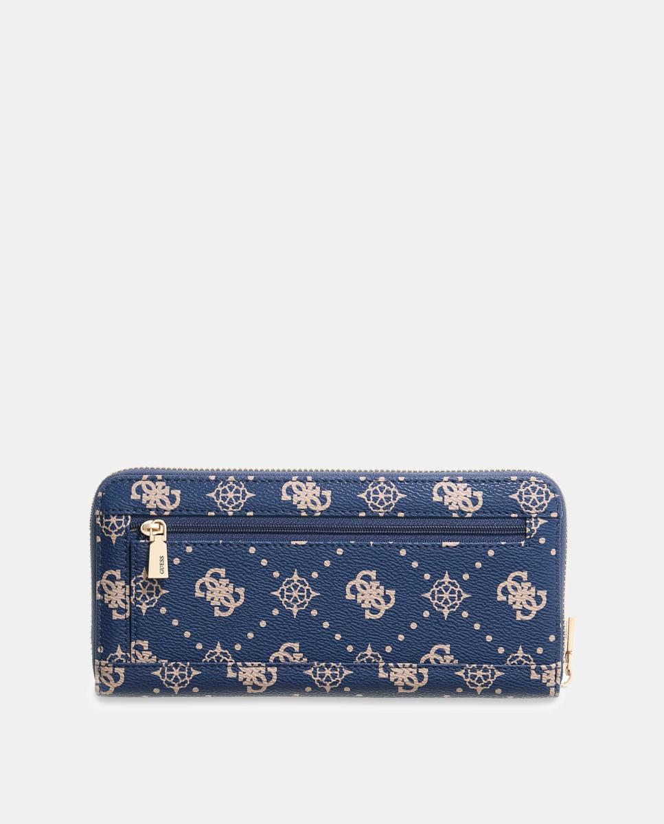 Cartera Emelie grande con cremallera y logo 4G Azul marino Guess · El ...