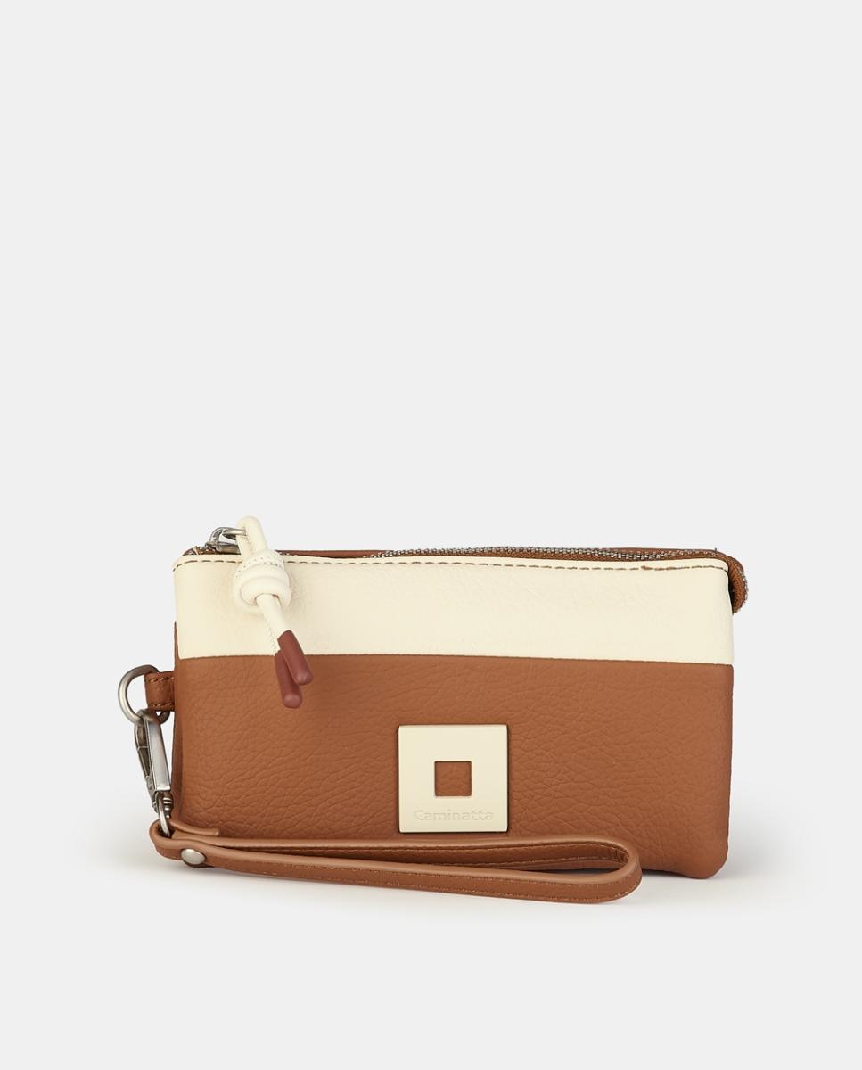 Pouch cierre cremallera Camel Caminatta · El Corte Inglés