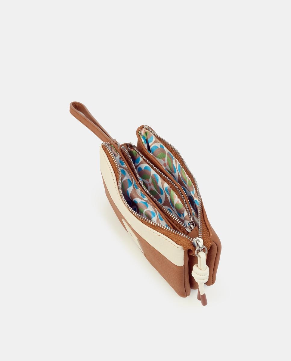 Pouch cierre cremallera Camel Caminatta · El Corte Inglés