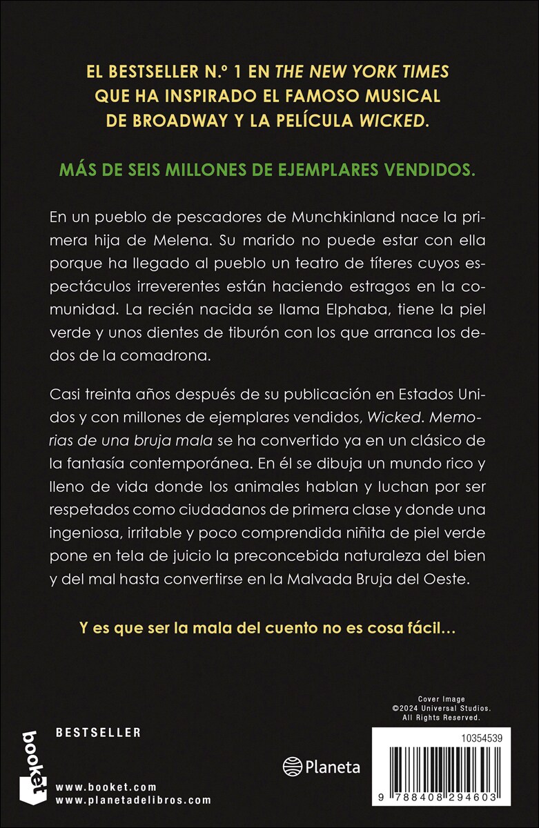 Wicked. Memorias de una bruja mala (Ed. Película): La novela en la que ...