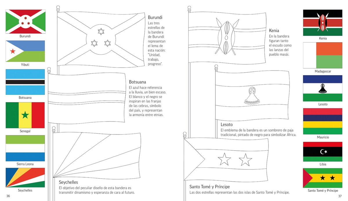 Banderas del mundo para colorear (Tapa blanda) · USBORNE · El Corte Inglés