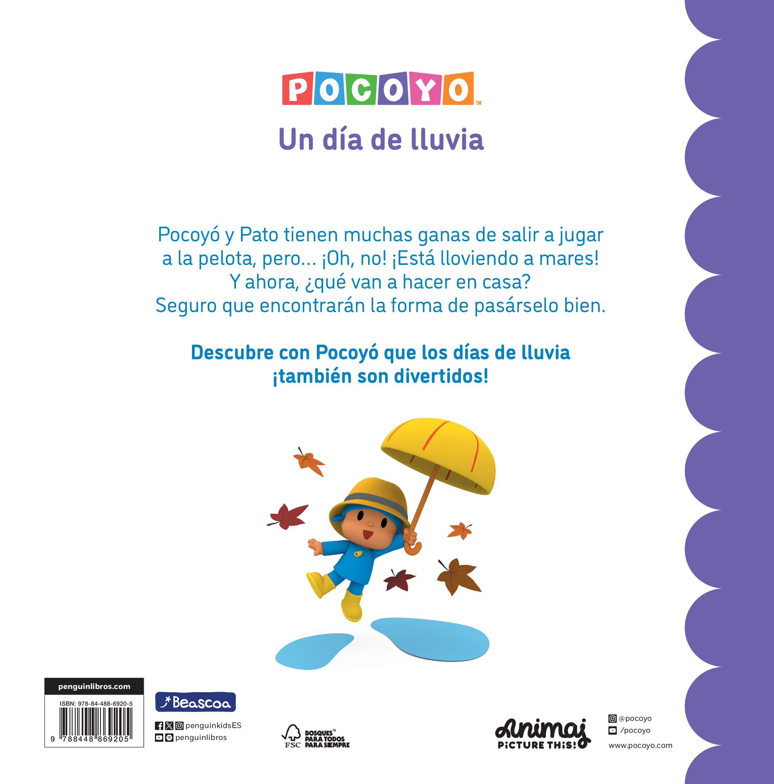 Pocoyó. Un cuento - Un día de lluvia (Tapa dura) · Beascoa · El Corte ...