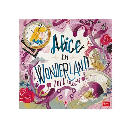 Calendario 2026 pared mes vista Alice in Wonderland Legami · Legami ...
