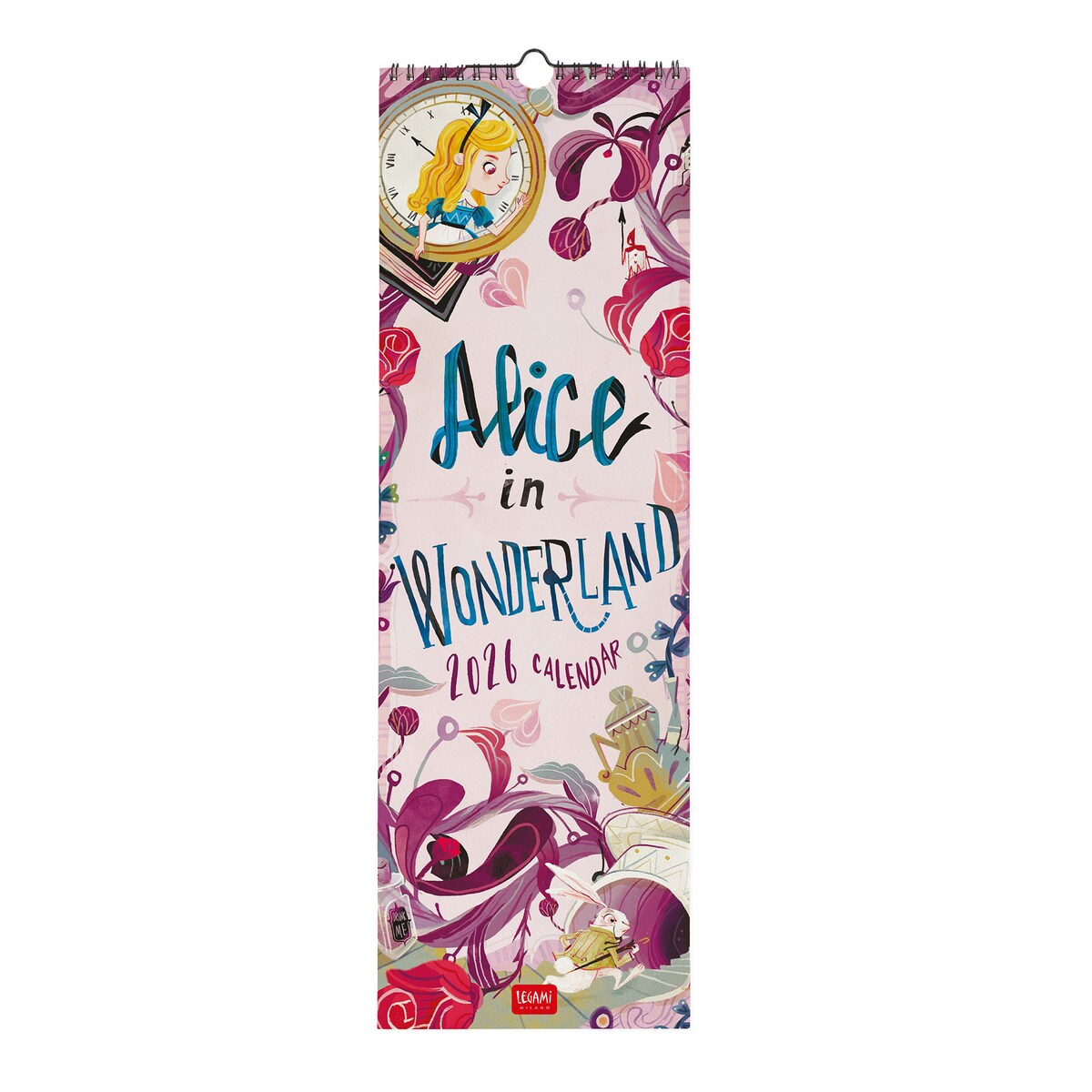 Calendario 2026 pared mes vista Alice in Wonderland Legami · Legami ...