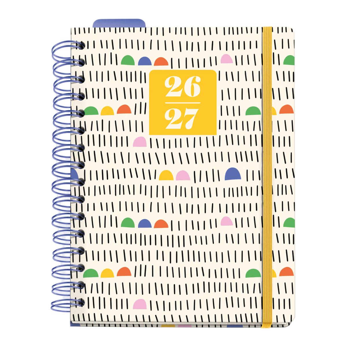 Agenda Escolar Plus Wire-O Semana Vista Sunny Lines Hutter 2026-27 ...