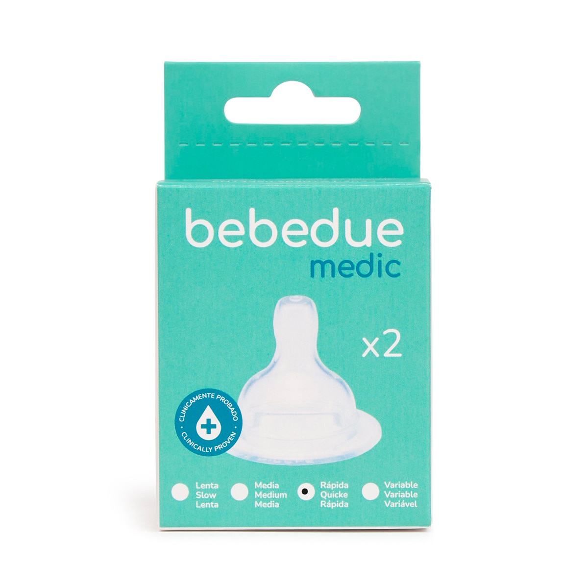 Tetina silicona Bebedue para biberón Medic flujo rápido Blanco · El ...