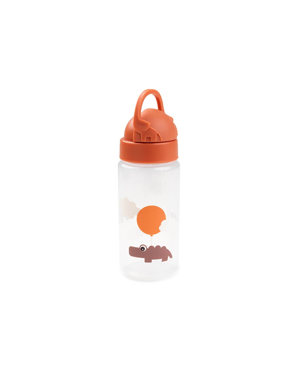 Botella con pajita Done by Deer Happy Clouds Naranja · El Corte Inglés