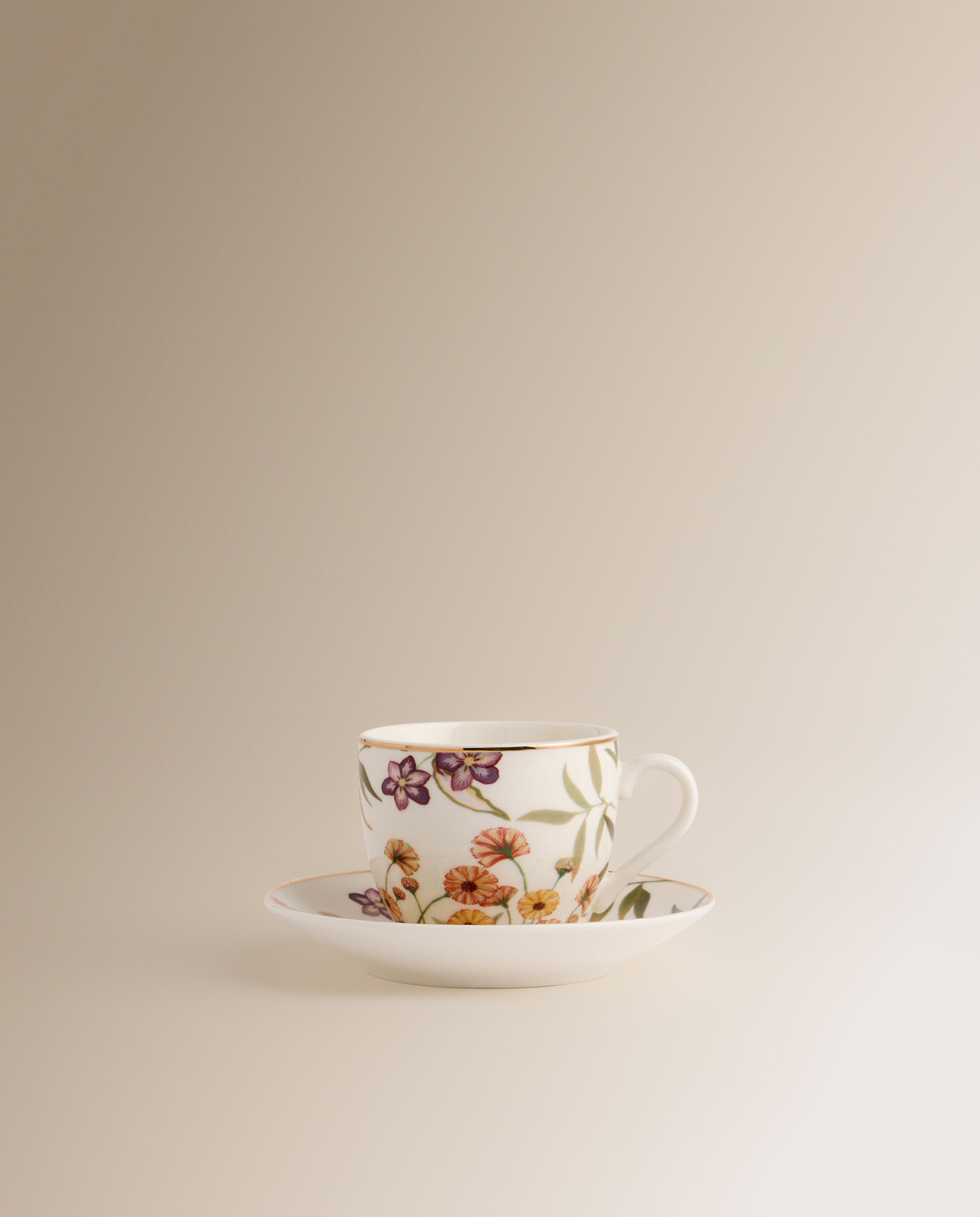 Taza de café con plato Kioto Multicolor · El Corte Inglés