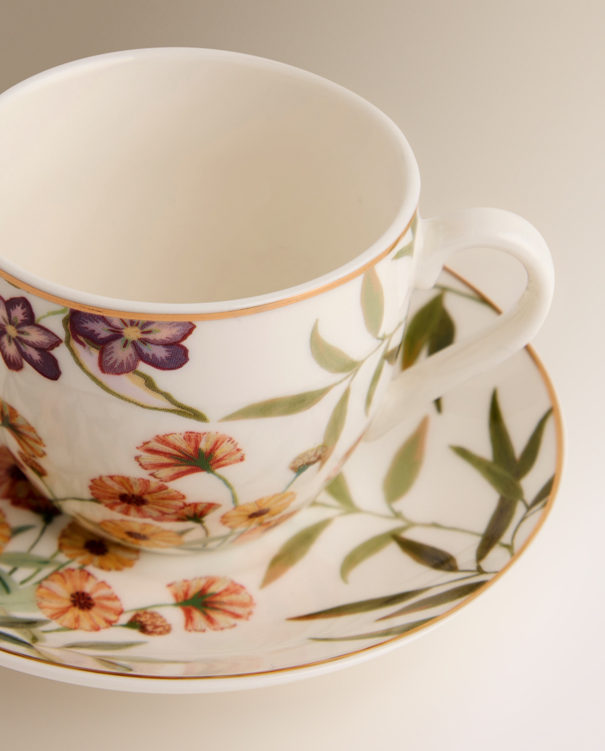 Taza de café con plato Kioto Multicolor · El Corte Inglés