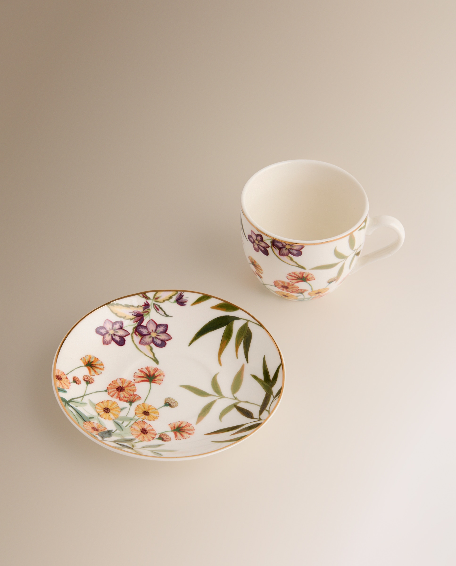 Taza de café con plato Kioto Multicolor · El Corte Inglés