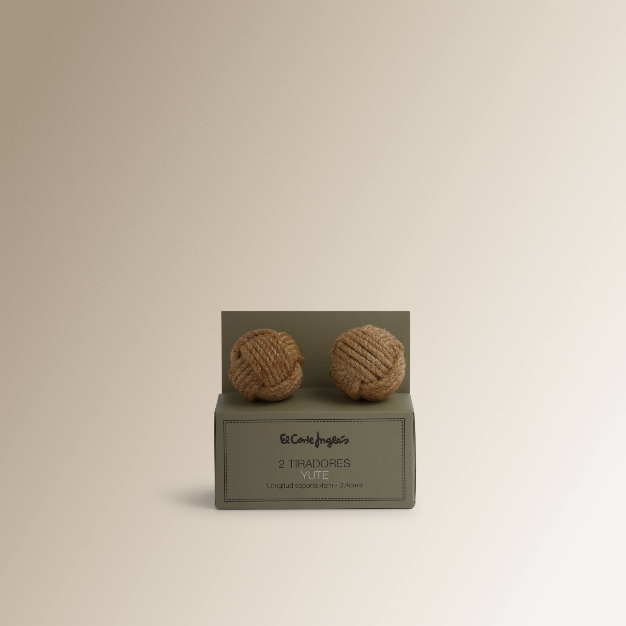 Set de 2 tiradores con forma de cuerda Wood El Corte Inglés Camel · El ...
