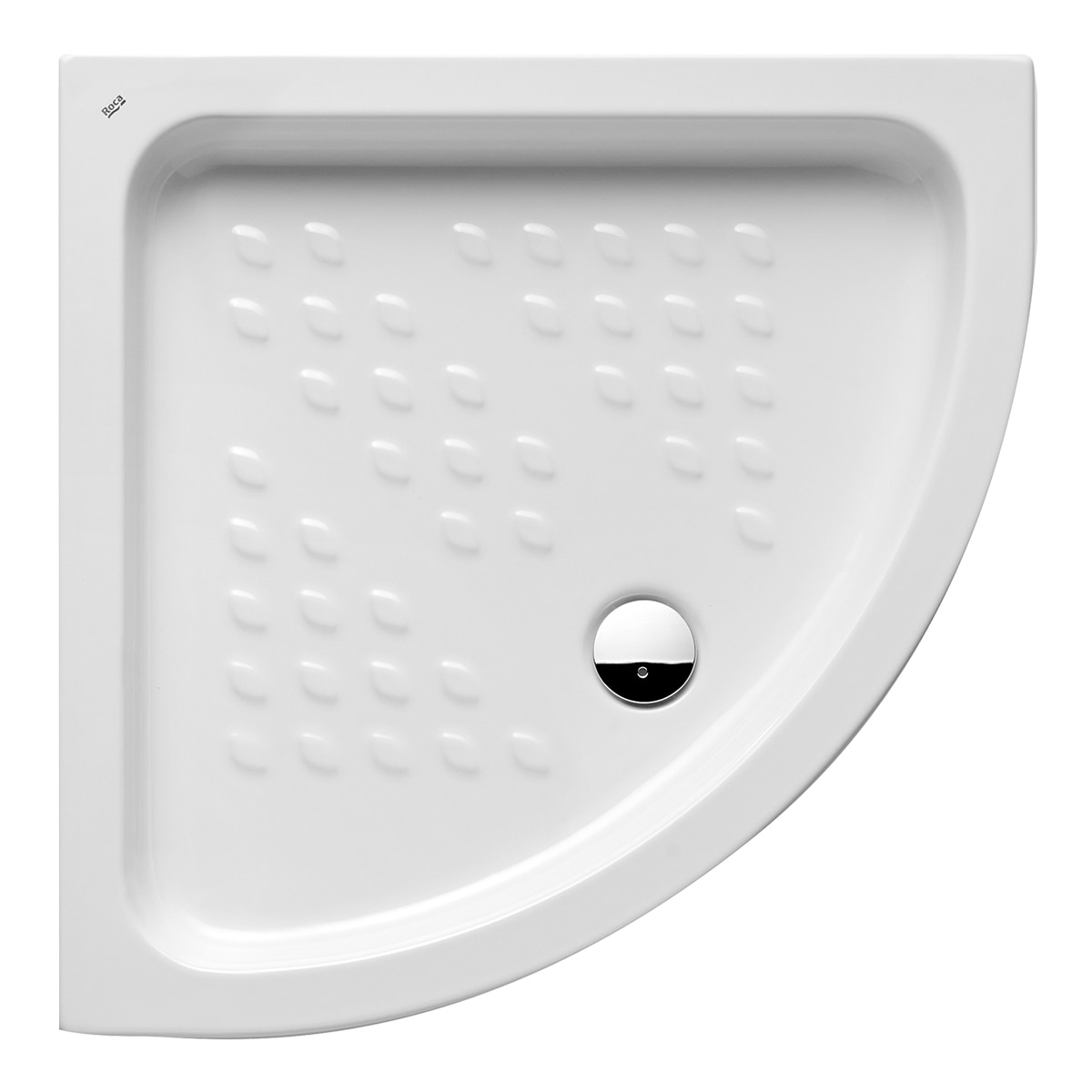 Plato de ducha angular de porcelana Italia Roca Blanco 90 x 90 cm · El ...