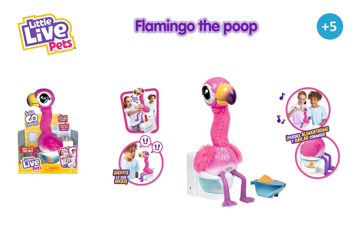 Little Live Pets - Flamingo the Poop · FAMOSA · El Corte Inglés