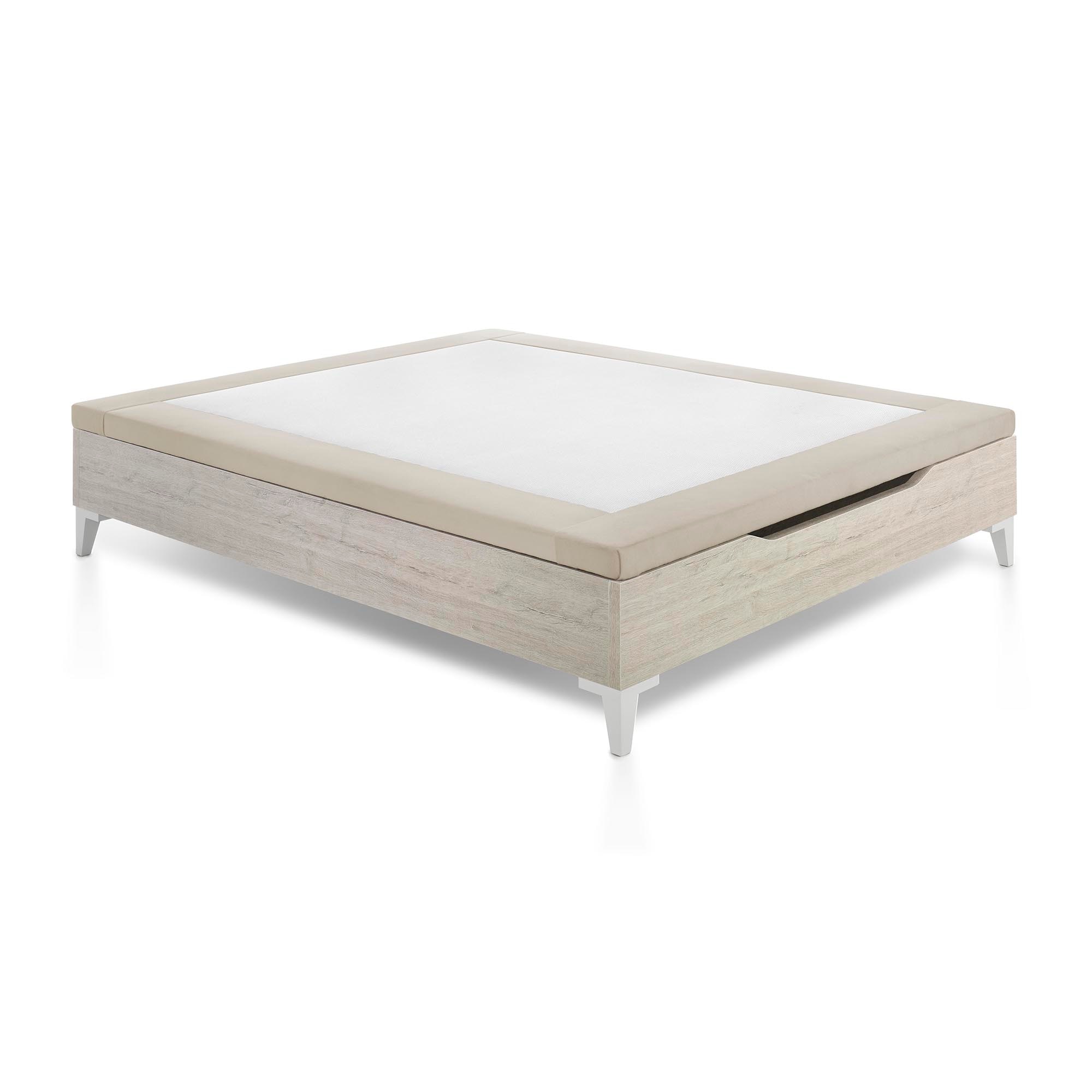 Canapé abatible de madera con patas Verona V2 Magister Titanio Cama 80 ...